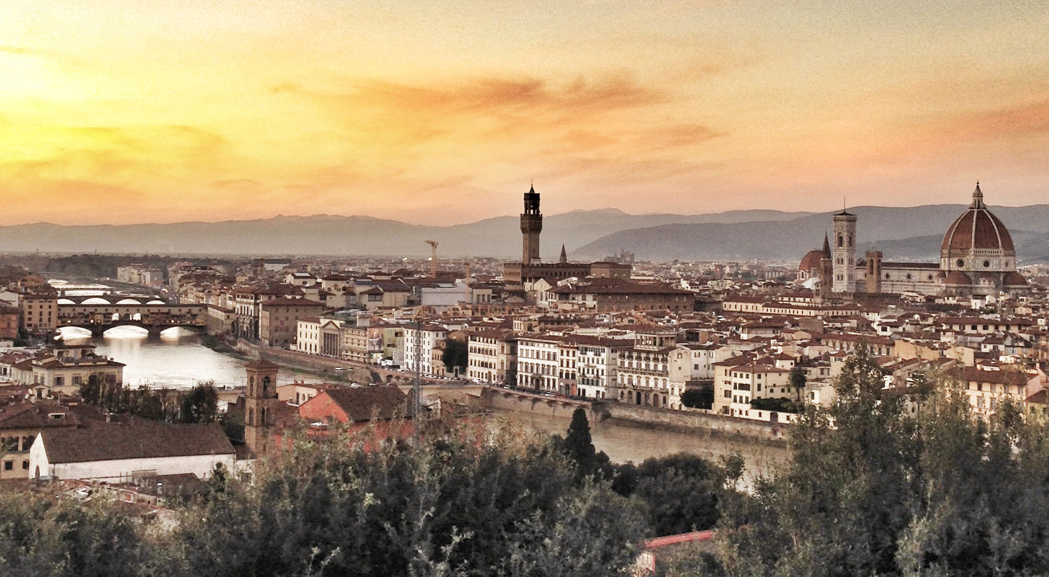 Florence At Sunset